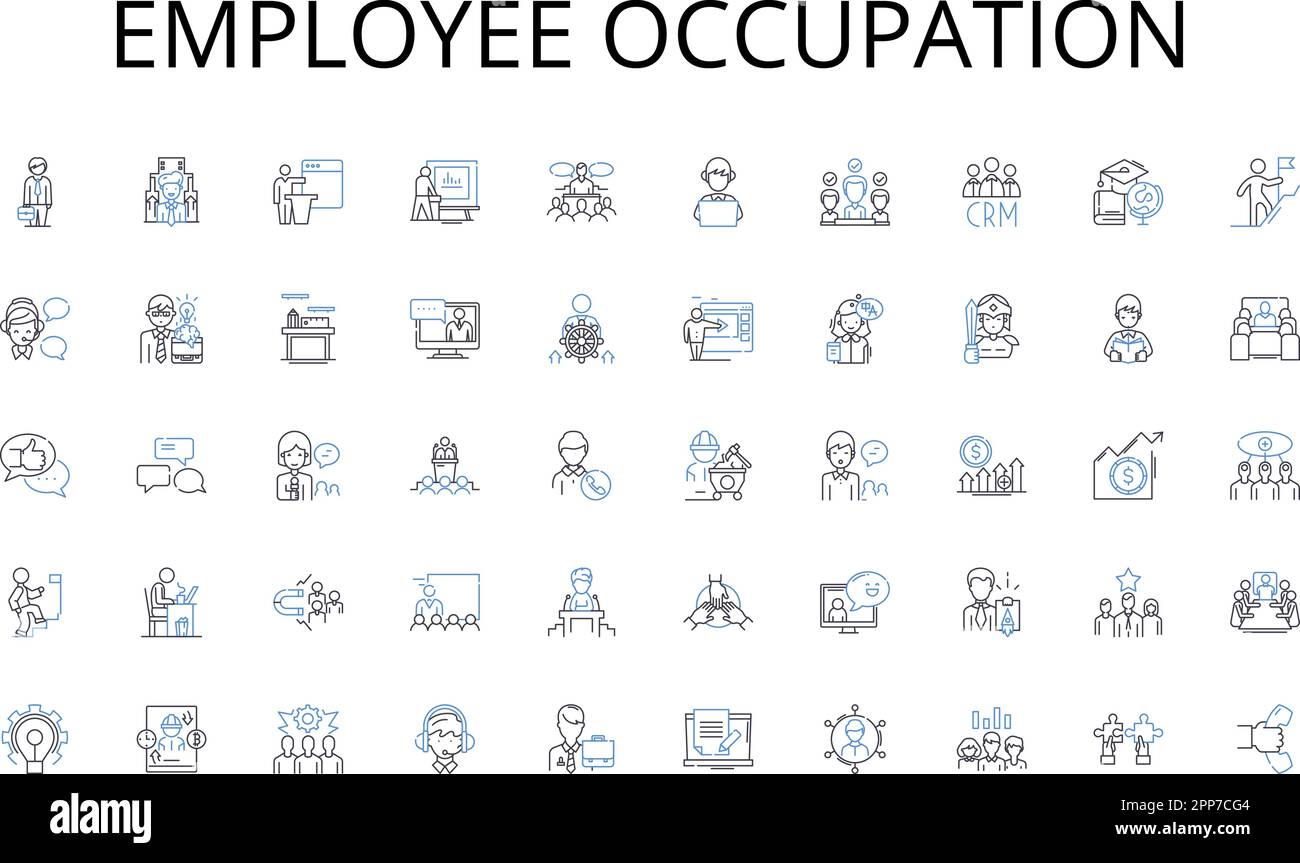 Employee occupation line icons collection. Expedition, Thrills ...
