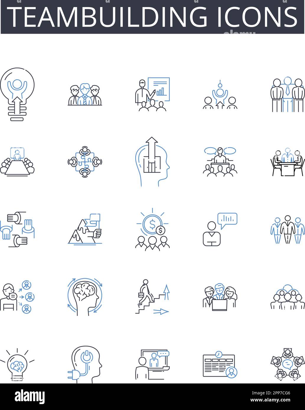 Teambuilding icons line icons collection. Obsolescence, Deterioration ...