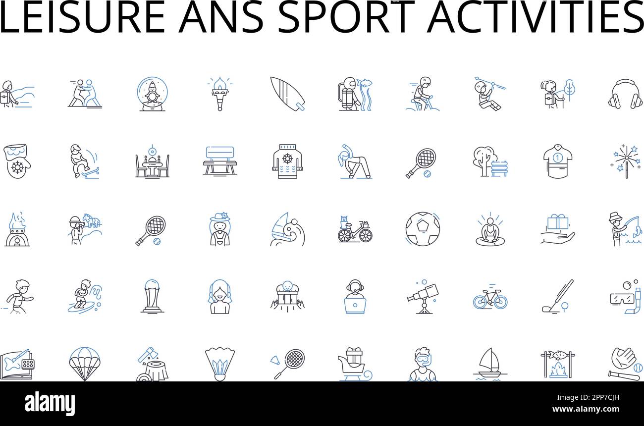 Leisure ans sport activities line icons collection. Intelligence ...
