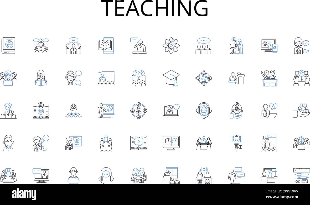 Teaching line icons collection. Metrics, Sales, ROI, Demographics ...