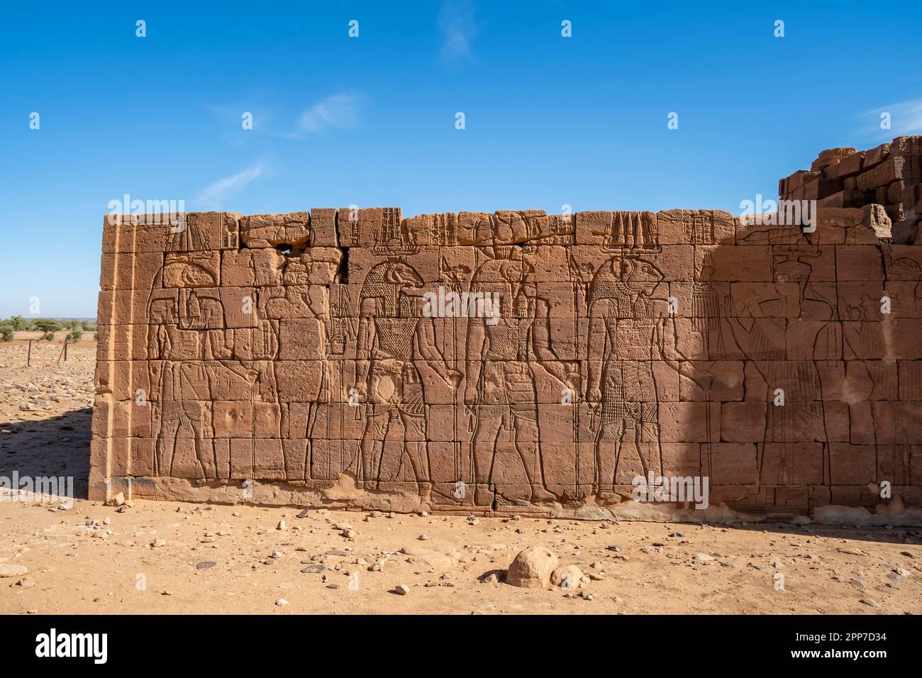 Relief Carvings on the Temple of Apedemak, Naqa, Sudan Stock Photo - Alamy