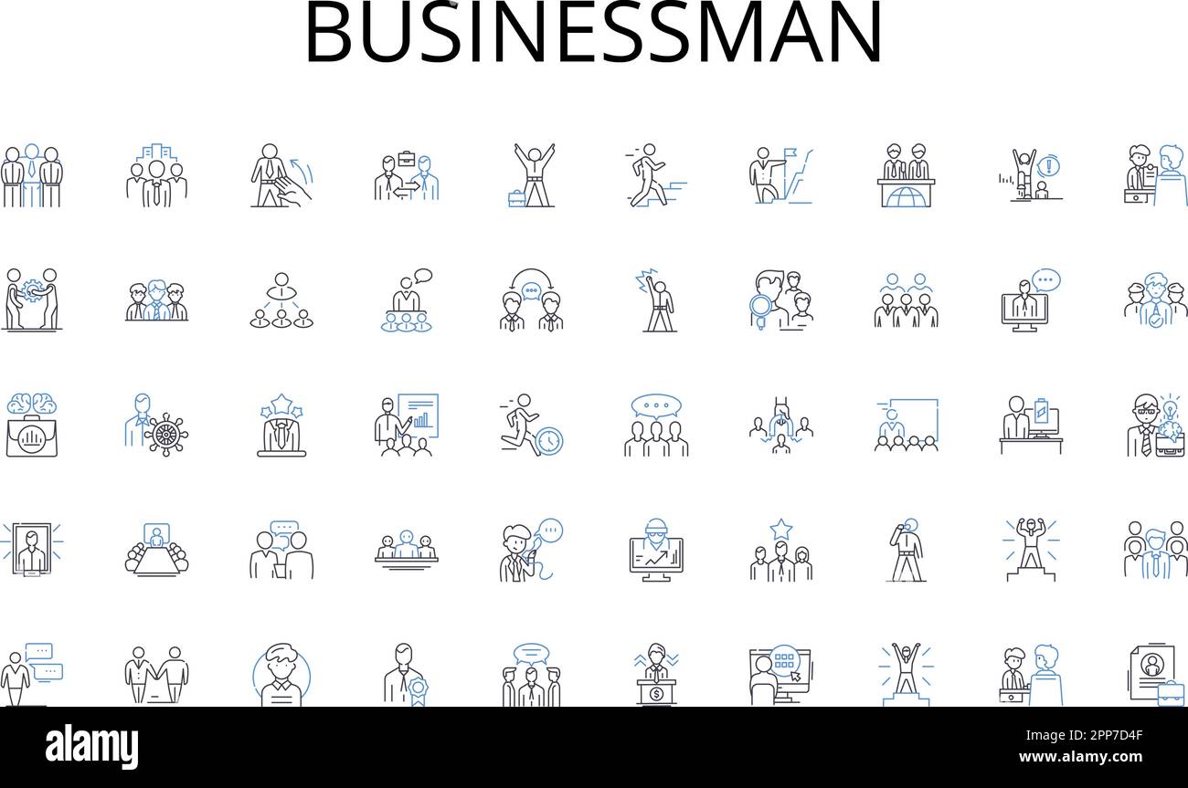 Businessman line icons collection. Profit, Expansion, Investment ...