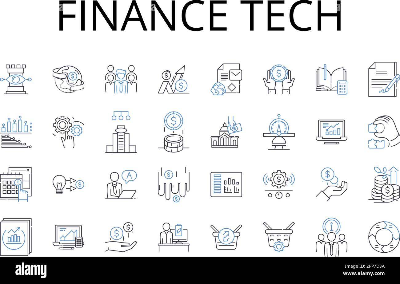 Finance tech line icons collection. Legal aid, Creative arts, Digital ...