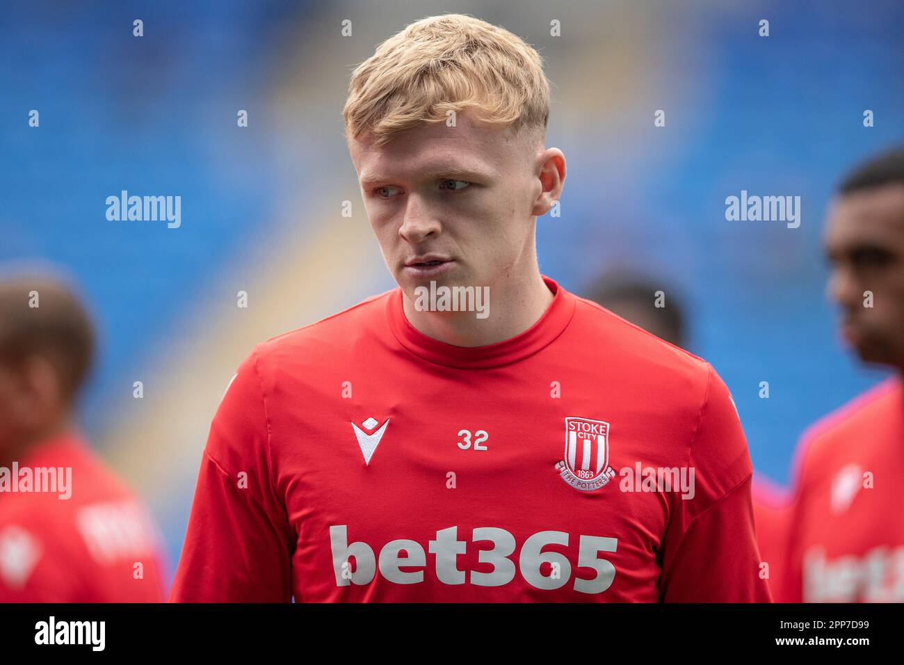Connor Taylor #32 of Stoke City during warm up before the Sky Bet ...
