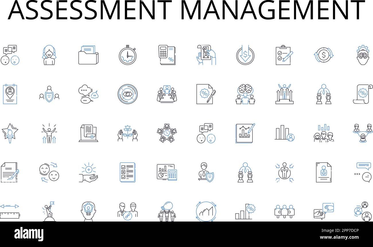 Assessment management line icons collection. Fairness, Uprightness ...