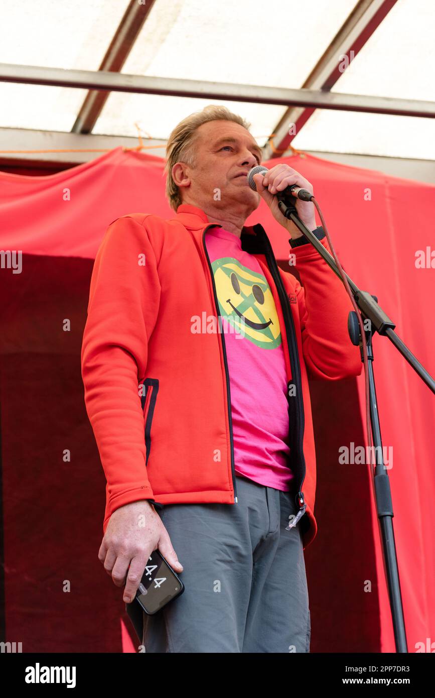 London, UK. 23rd Apr, 2023. Climate change activists Extinction ...