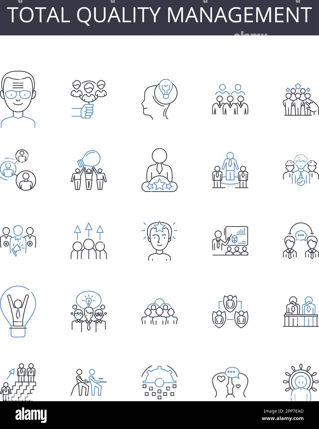 Total Quality Management line icons collection. Investment, Venture ... Total Quality Management line icons collection. Investment, Venture ...