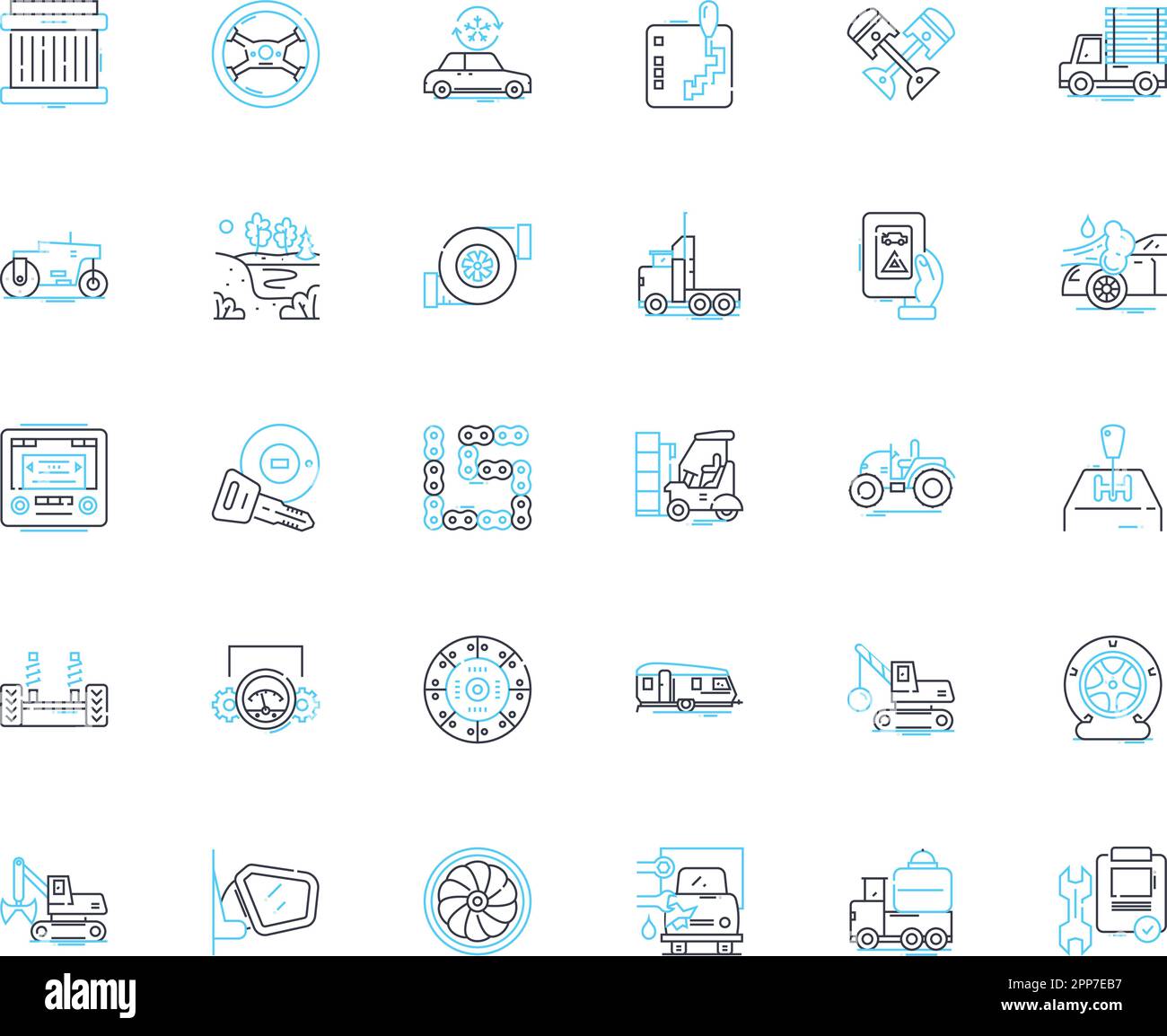 Vehicle exhibition linear icons set. ClassicCars, Exotic, Motorcycles ...