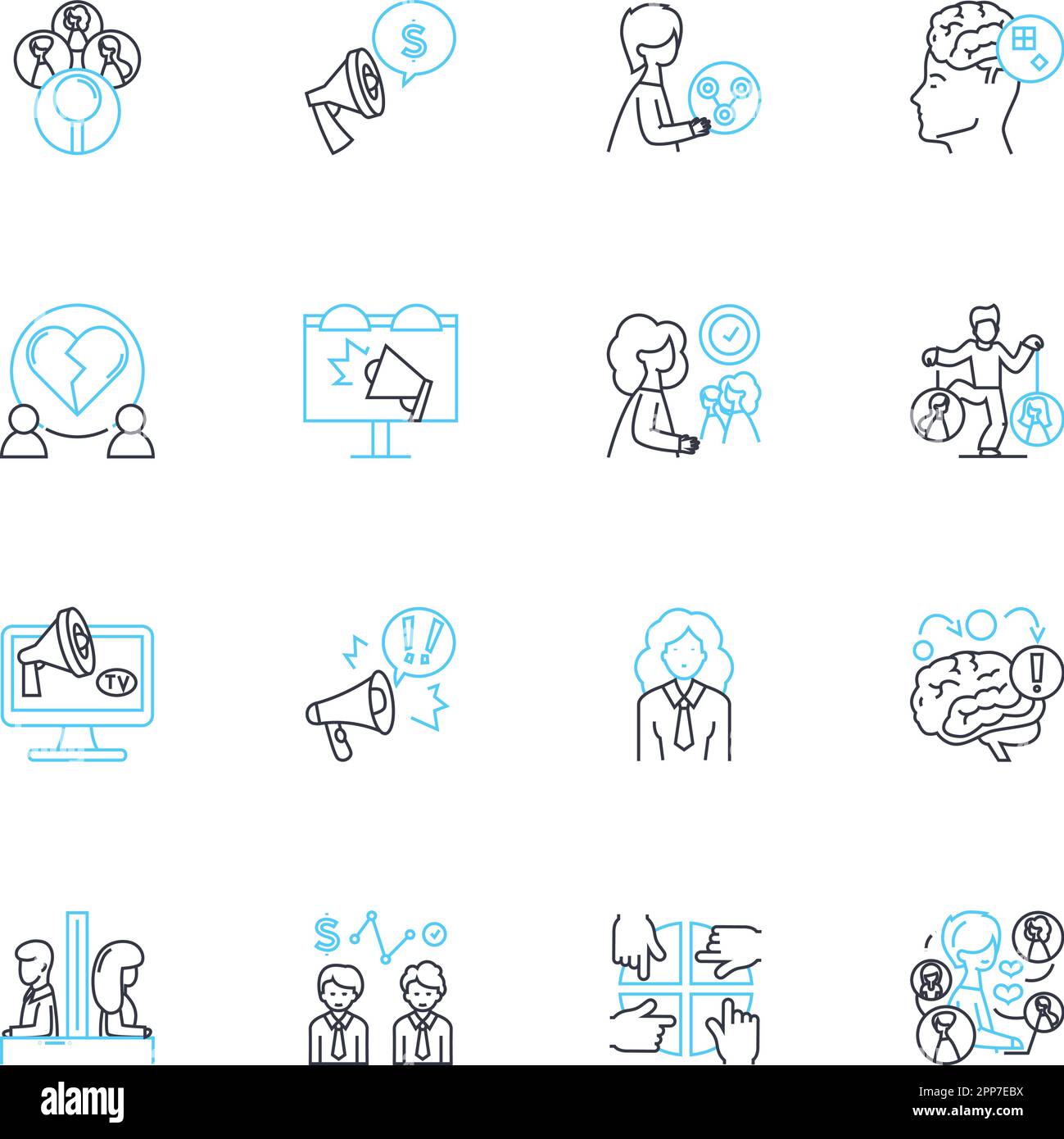 Closeness proximity linear icons set. Intimacy, Nearness, Proximity ...