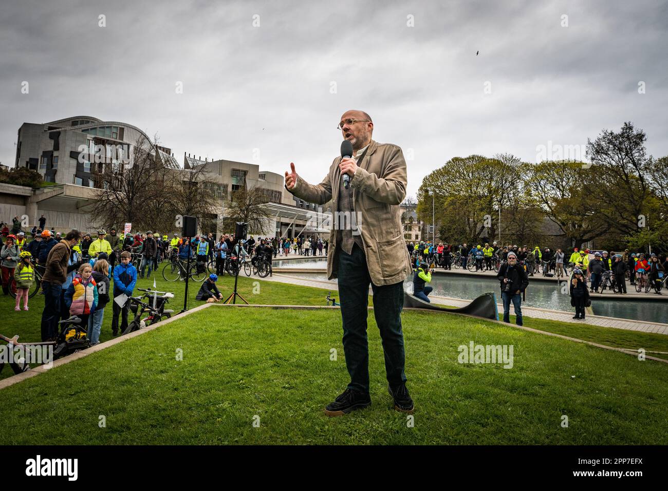 Edinburgh, Scotland. Sat 22 April 2023. Cyclists take part in the Pedal ...