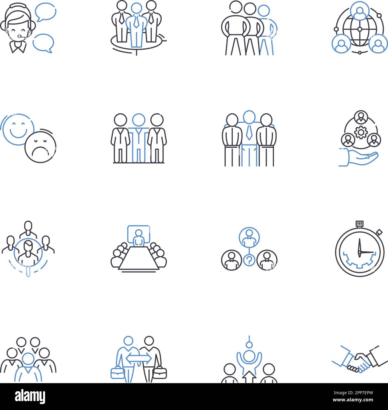 Joint collaboration line icons collection. Synergy, Partnership ... Joint collaboration line icons collection. Synergy, Partnership ...