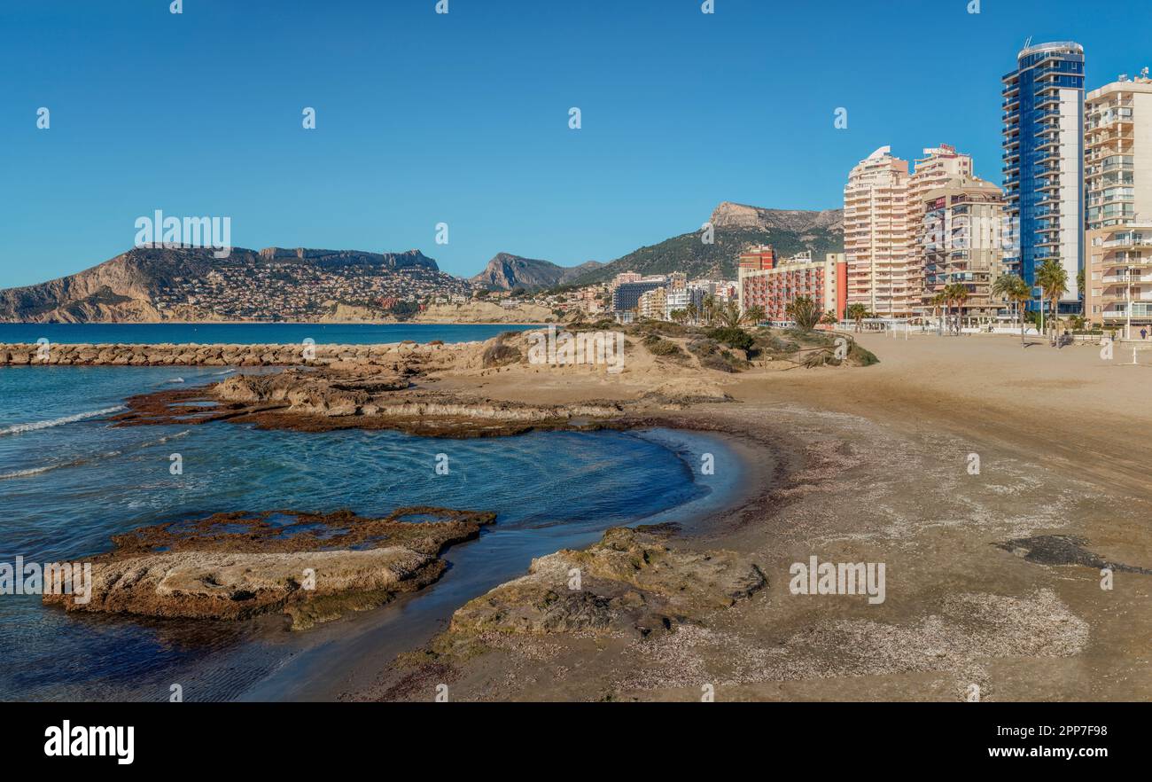 Beach Cantal Roig in Calp (Calpe), Alicante province, Community ...