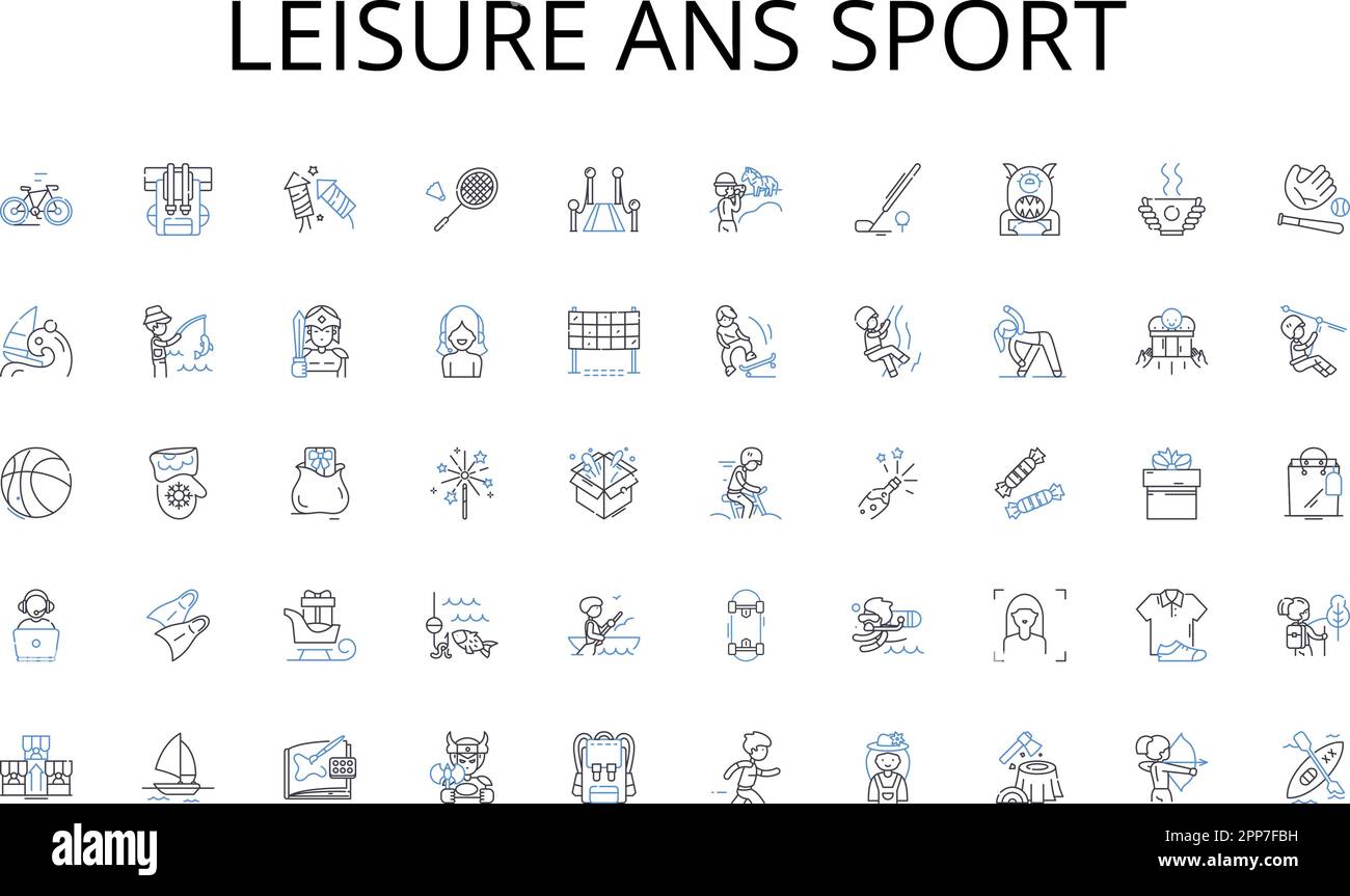 Leisure ans sport line icons collection. Car, Truck, Motorcycle ...