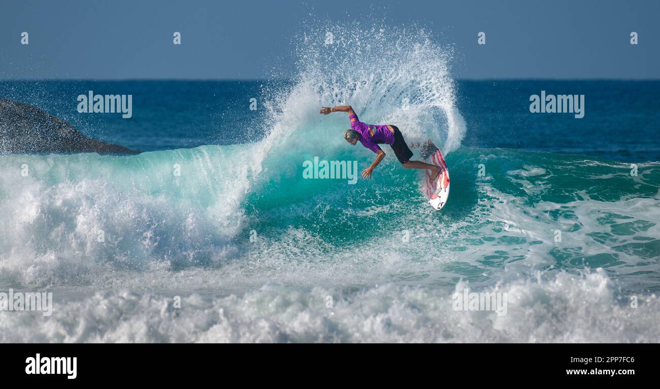 Ahangama, Sri Lanka - 03 26 2023: Beautiful cutback and the spray by ...