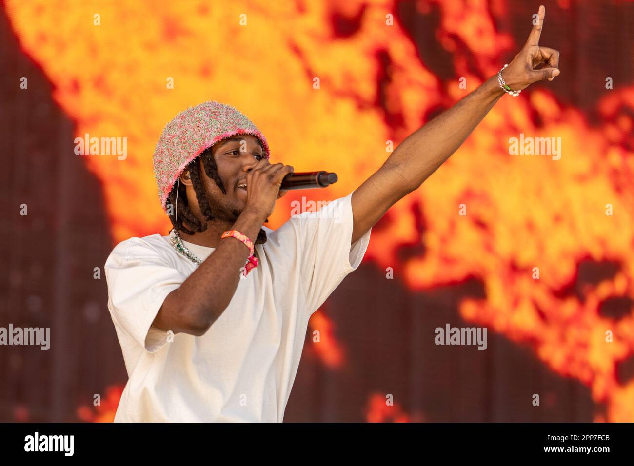 Indio, USA. 21st Apr, 2023. Rapper Saba (Tahj Chandler) during the ...
