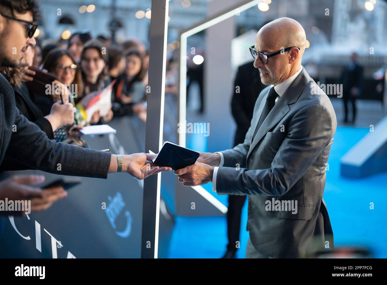 Rome, Italy. 21st Apr, 2023. Stanley Tucci attends the premiere of ...