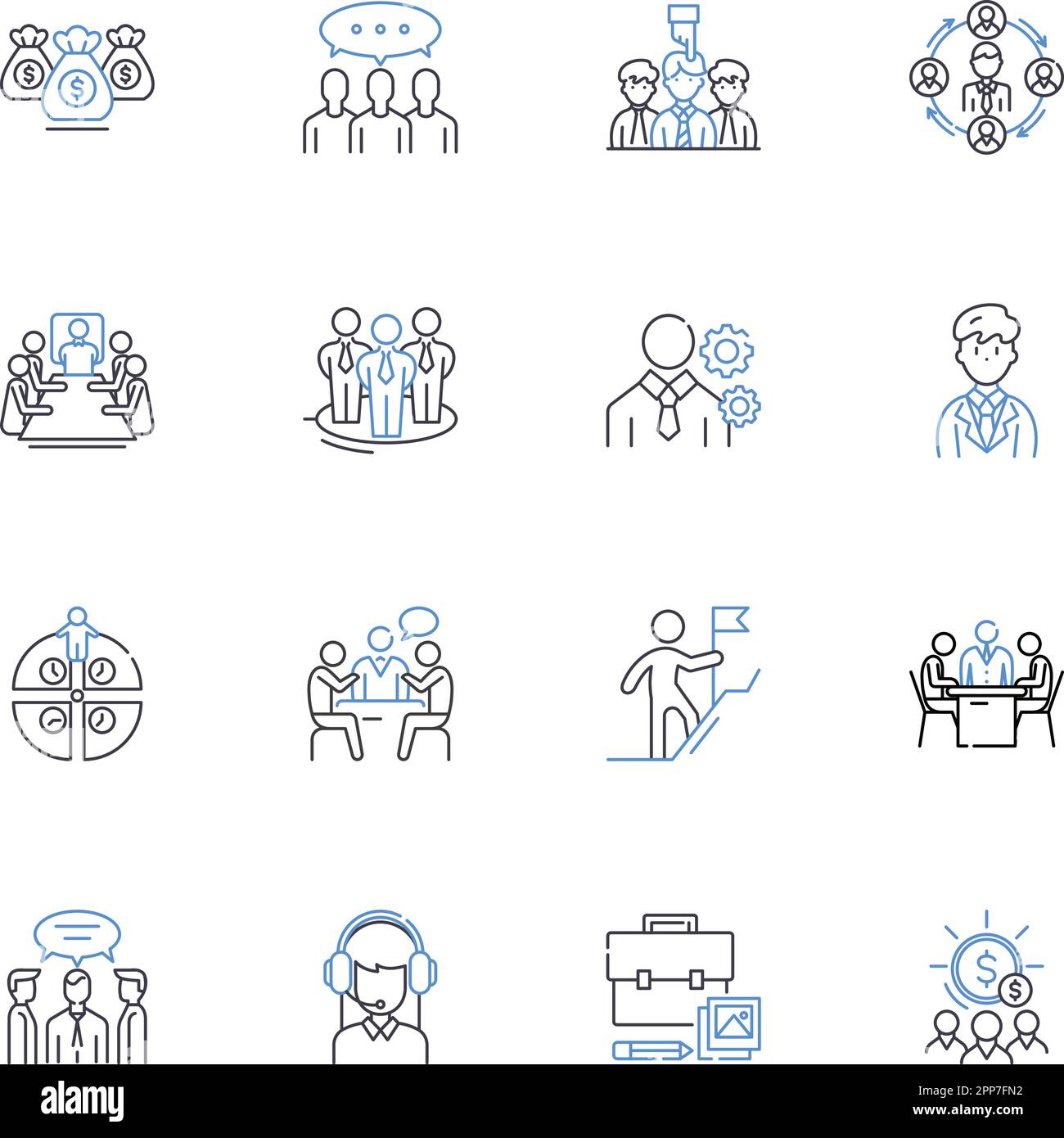 Task Distribution Line Icons Collection Delegation Assignment Allocation Division Allotment