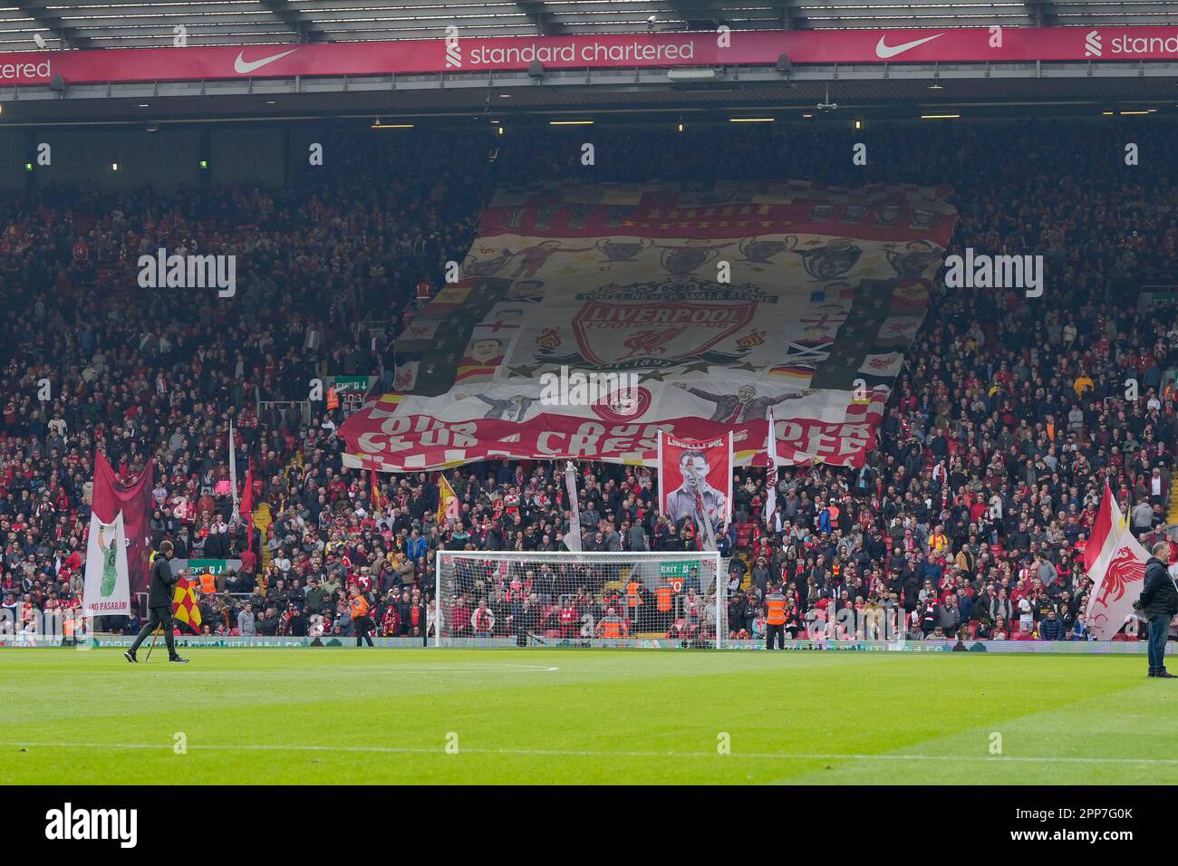 General view of The Kop before the Premier League match Liverpool vs ...