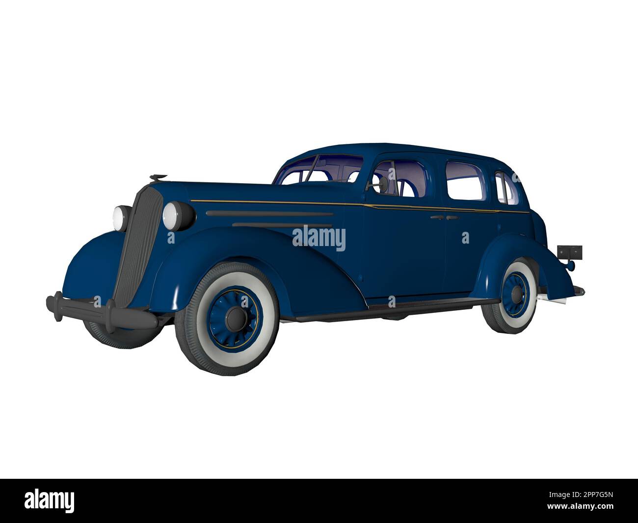 Old 1930's model illustrated 3d sedan automobile Stock Photo - Alamy