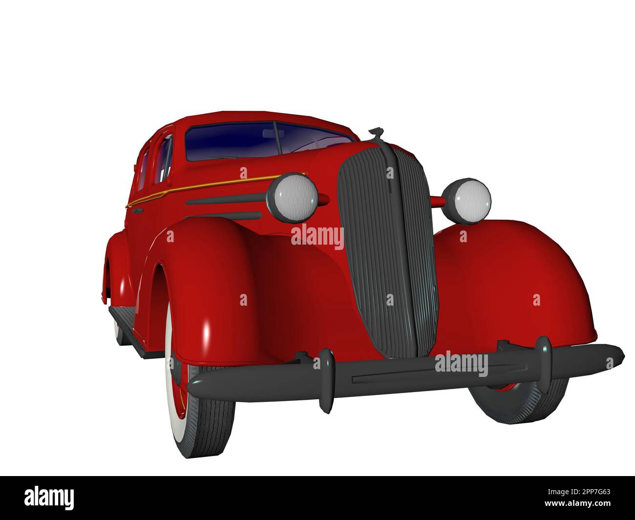 Old 1930's model illustrated 3d sedan automobile Stock Photo - Alamy