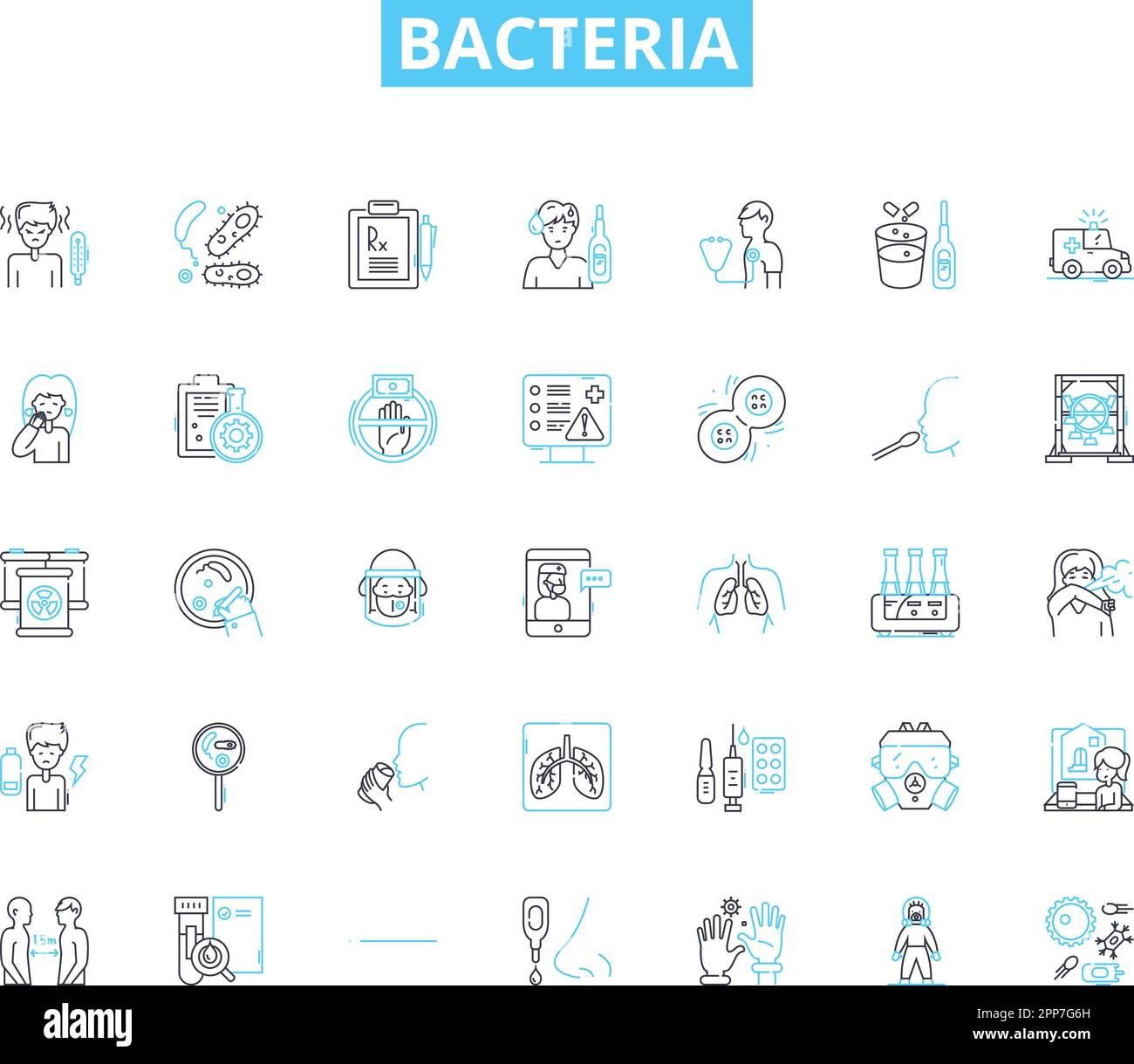 Bacteria linear icons set. Microbes, Pathogens, Germs, Prokaryotes ... Bacteria linear icons set. Microbes, Pathogens, Germs, Prokaryotes ...