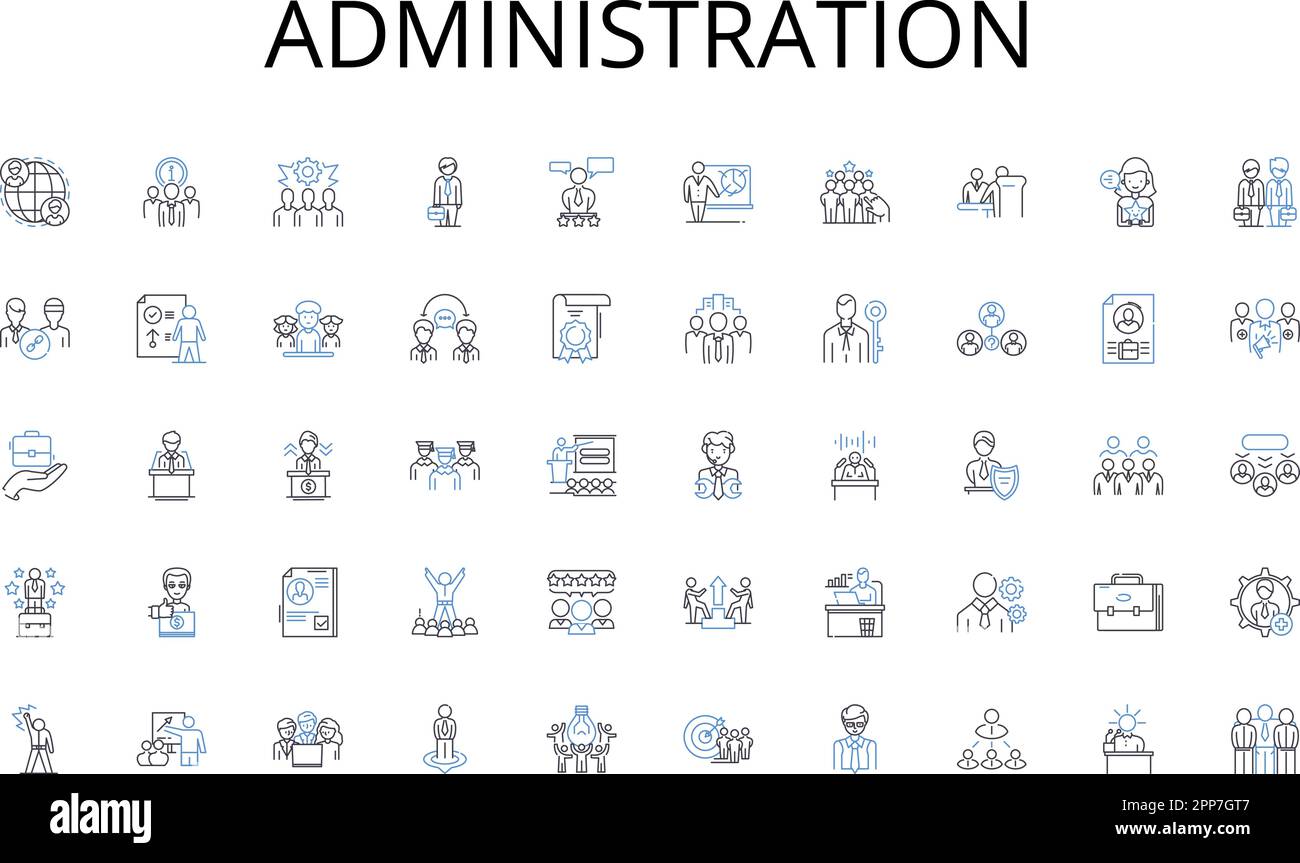 Administration line icons collection. E-commerce, Marketplace, Buyer ...