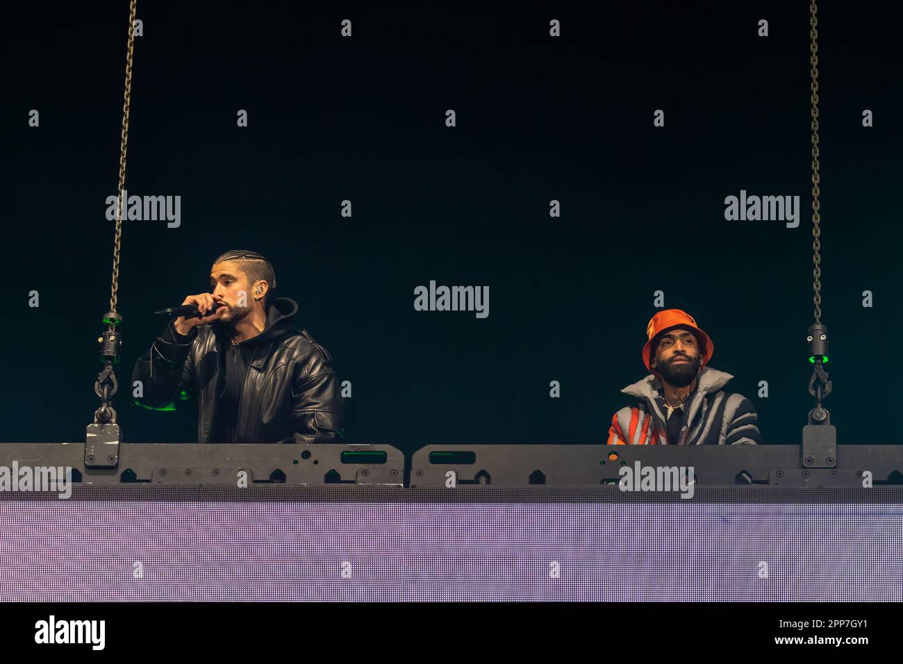 Indio, USA. 21st Apr, 2023. Bad Bunny (Benito Ocasio) and Arcangel ...