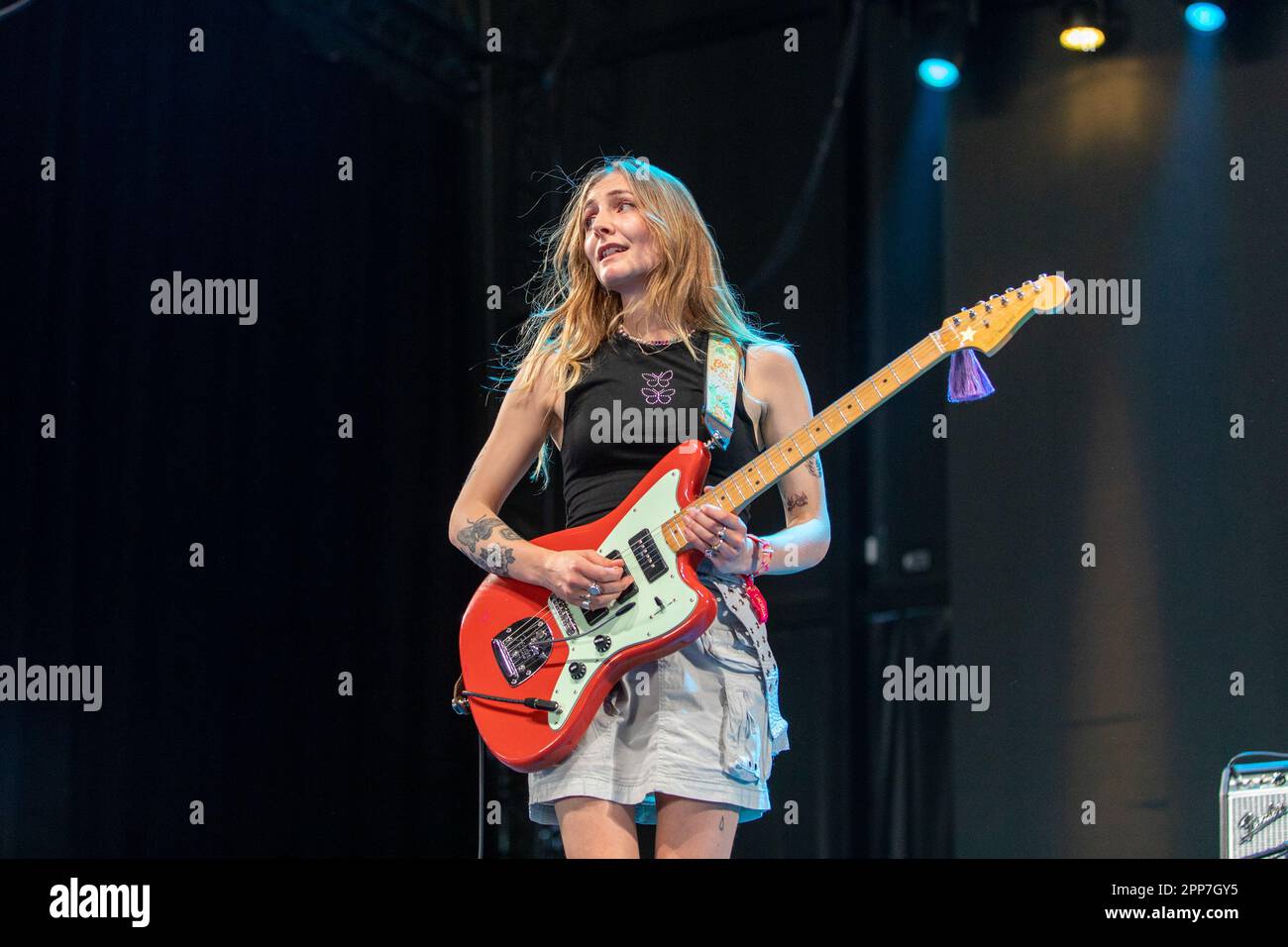Indio, USA. 21st Apr, 2023. Hester Chambers of Wet Leg during the ...