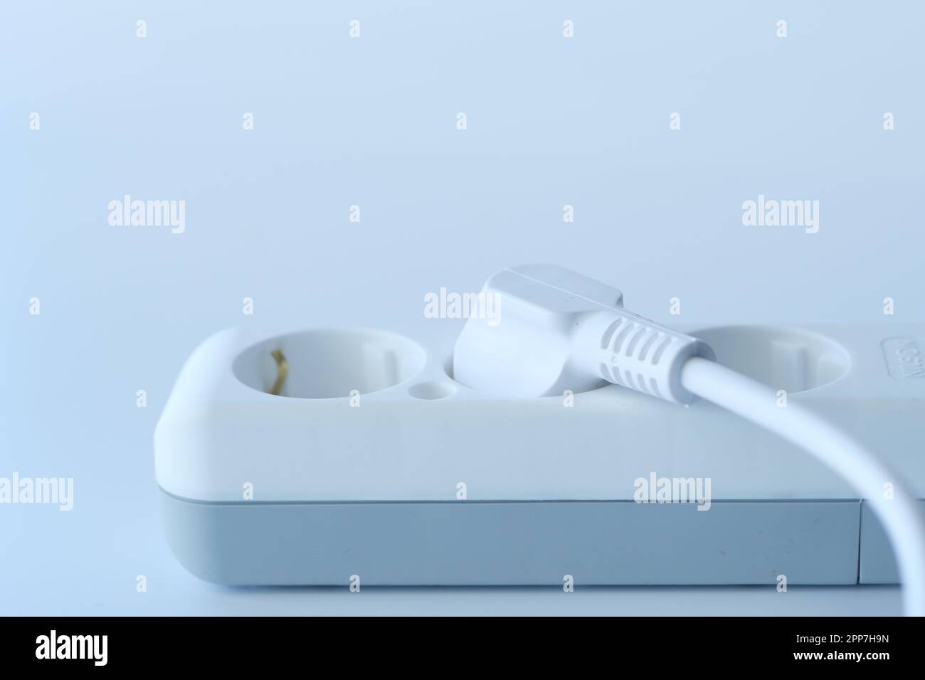 Electrical switch and plug on white background Stock Photo - Alamy