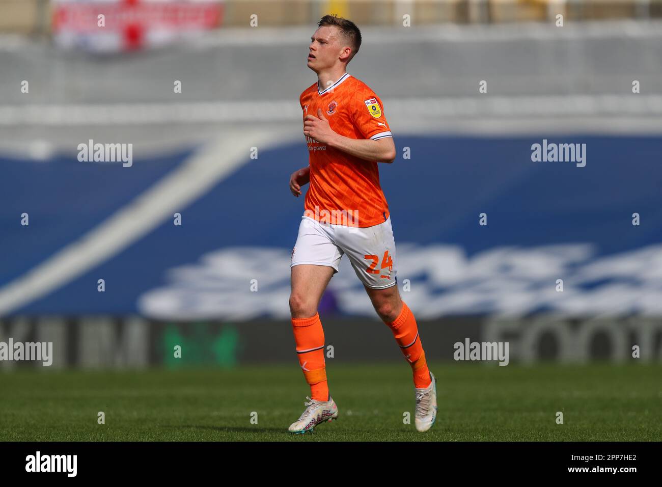 Andy Lyons #24 of Blackpool during the Sky Bet Championship match ...