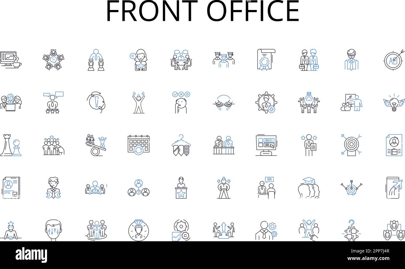Front office line icons collection. Soundscapes, Music, Sonic, Aural ...