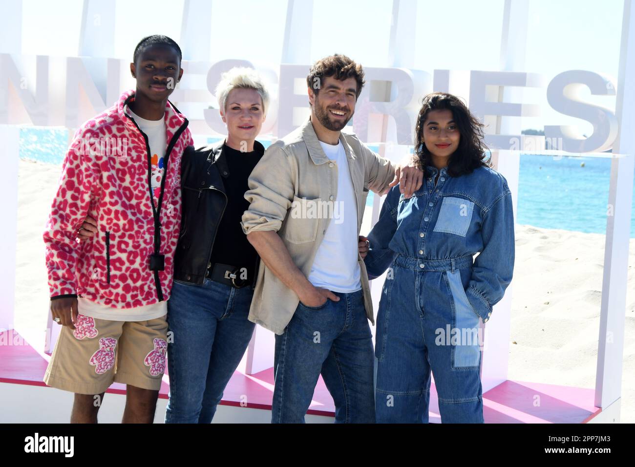 CANNES,FRANCE - APRIL 15 CANNES, Dembo Camilo, Virginie Caliari ...