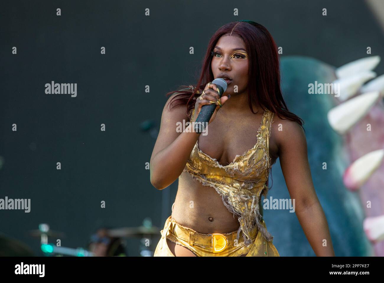 Indio, USA. 21st Apr, 2023. Rapper Doechii (Jaylah Hickmon) during the Coachella Music Festival ...