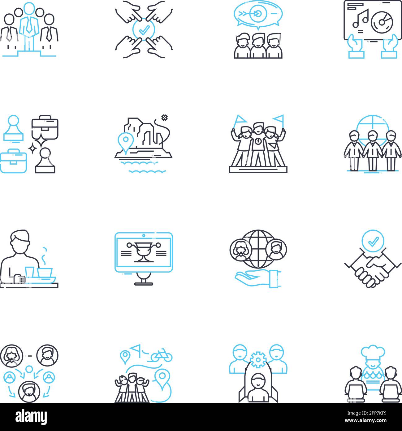 Innovation and creativity linear icons set. Ingenuity, Imagination ...