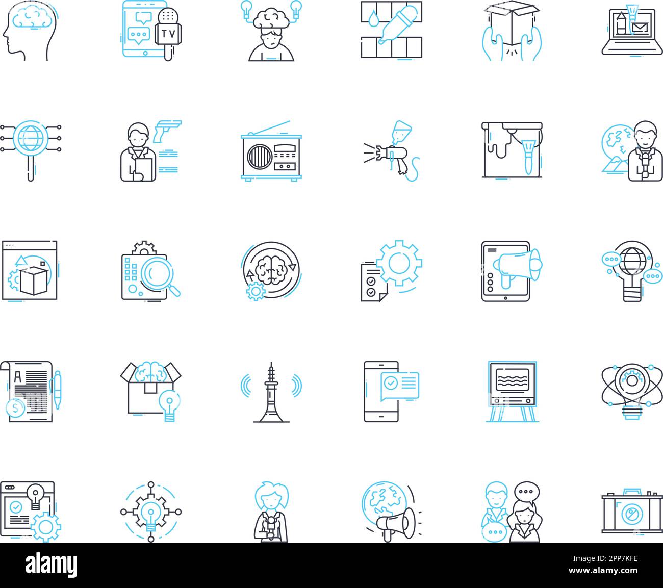 Parties and celebrations linear icons set. Festivities, Entertaining ...