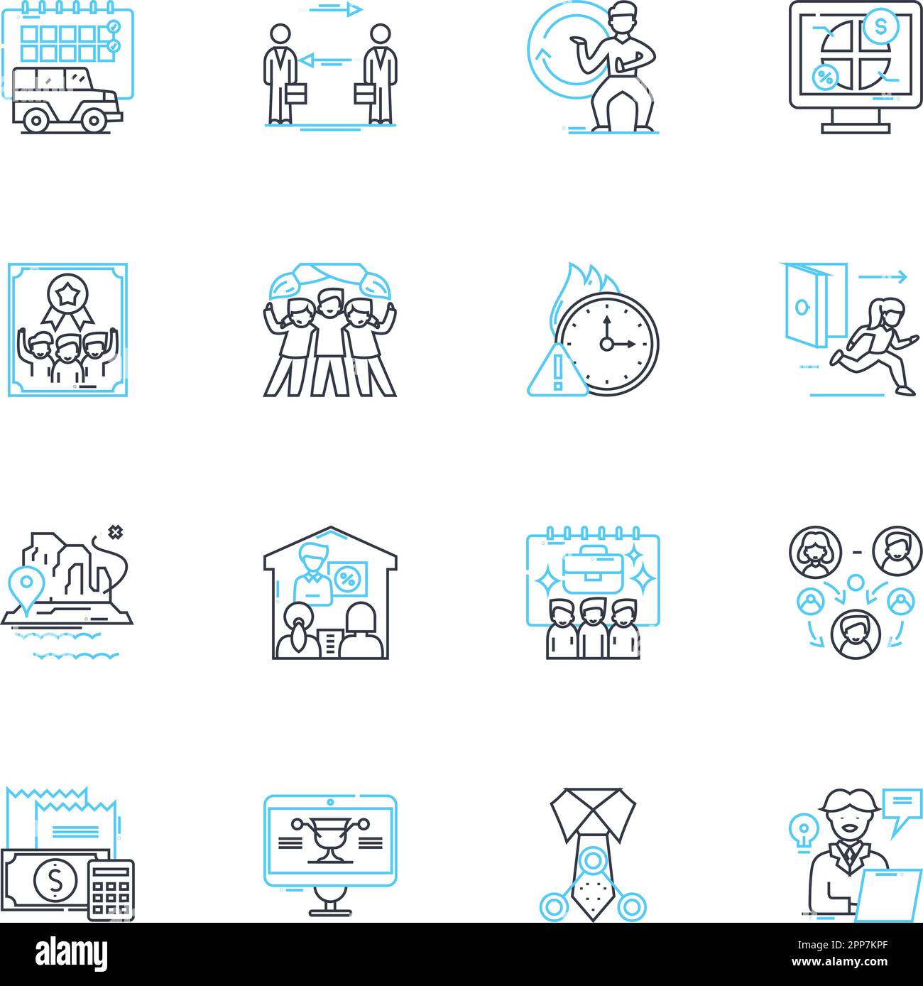 Employment effectiveness linear icons set. Productivity, Efficiency ... Employment effectiveness linear icons set. Productivity, Efficiency ...