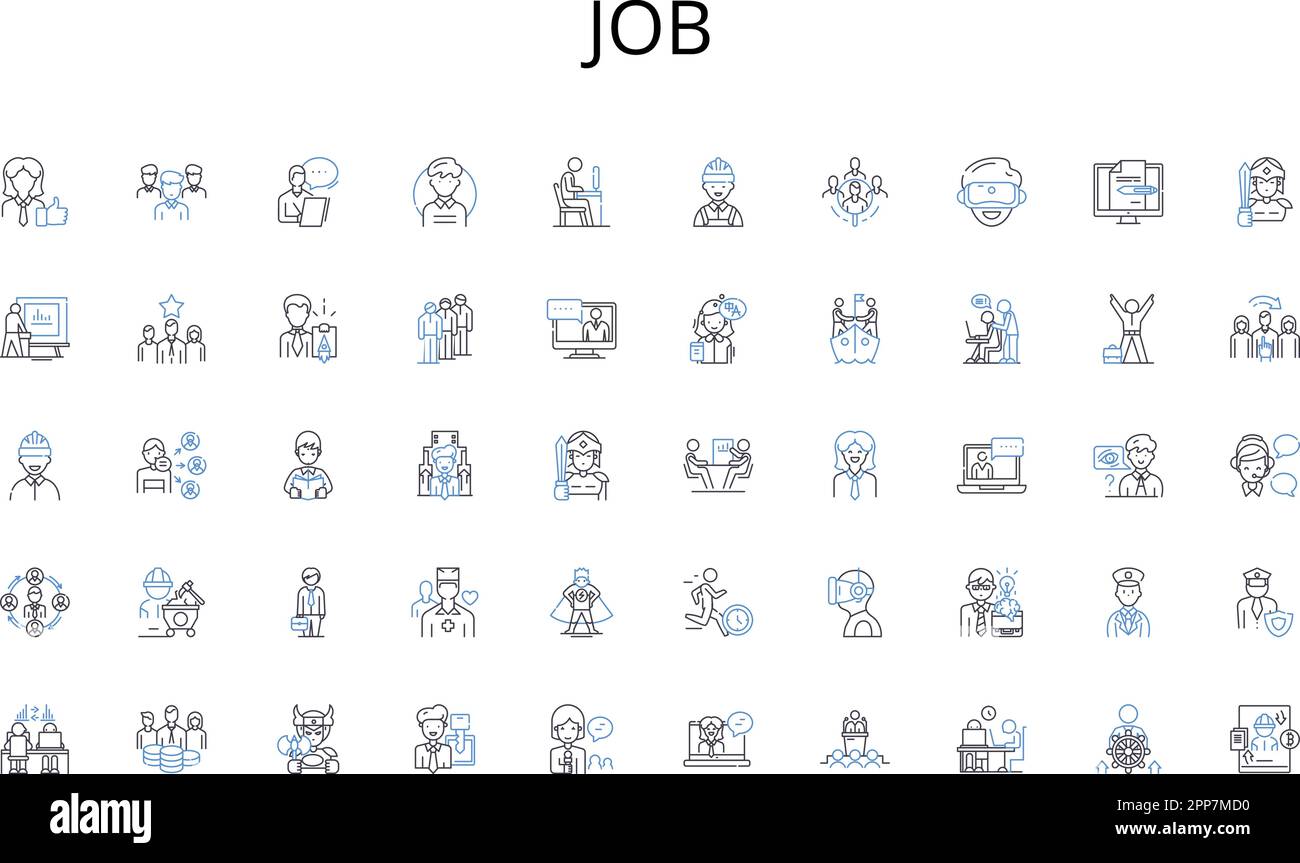 Job line icons collection. Mechanics, Gears, Clocks, Engineering ... Job line icons collection. Mechanics, Gears, Clocks, Engineering ...
