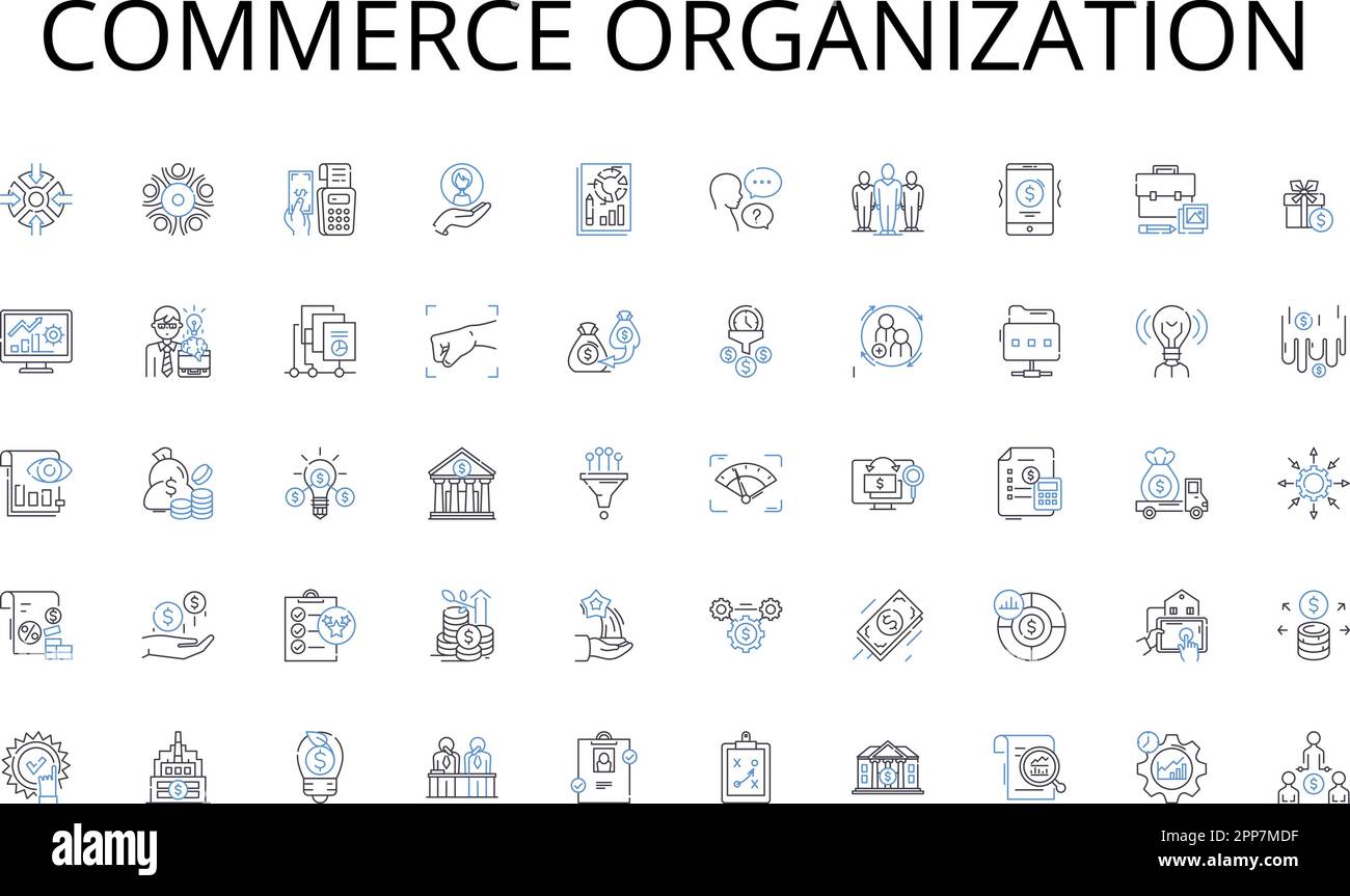 Commerce organization line icons collection. Advocate, Attorney ... Commerce organization line icons collection. Advocate, Attorney ...