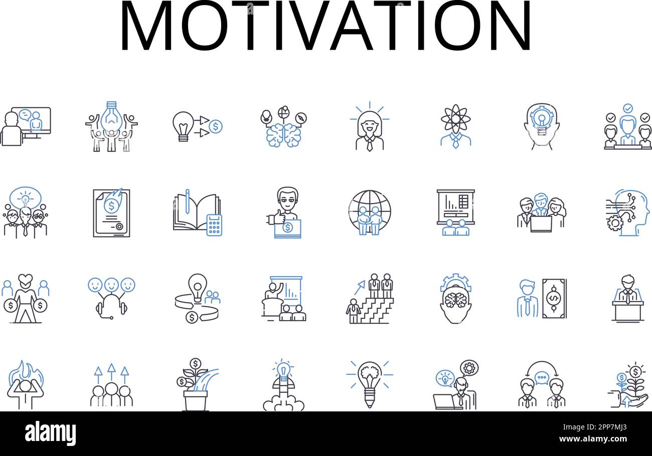 Motivation line icons collection. Enthusiasm, Drive, Inspiration ...