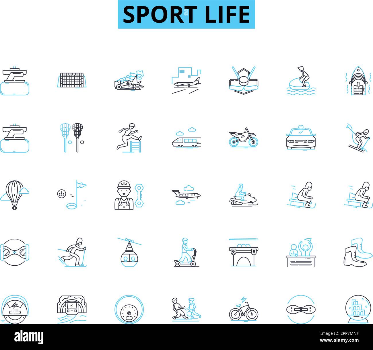 Sport life linear icons set. Endurance, Stamina, Fitness, Agility ...
