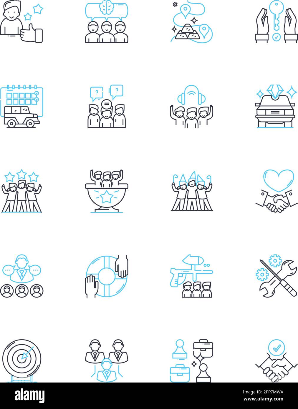 Fellowship linear icons set. Friendship, Companionship, Brotherhood ...