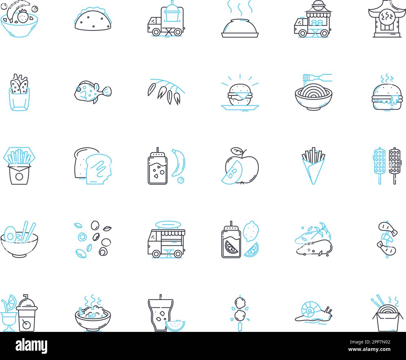 Premium pantry linear icons set. Gourmet, Luxurious, Exclusive, Posh ...