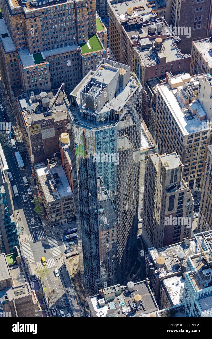 One Sixty Madison is an eight-sided blue glass residential tower at the ...