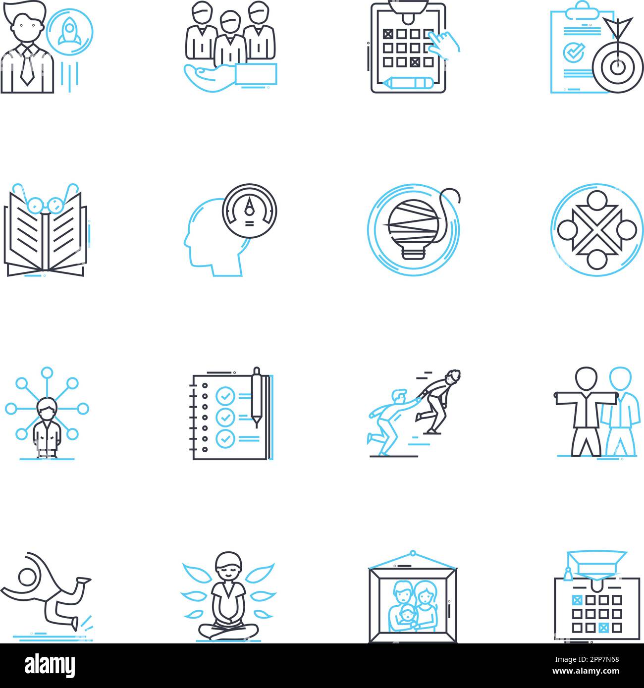 Imaginative Powwow linear icons set. Imagination, Creativity ...