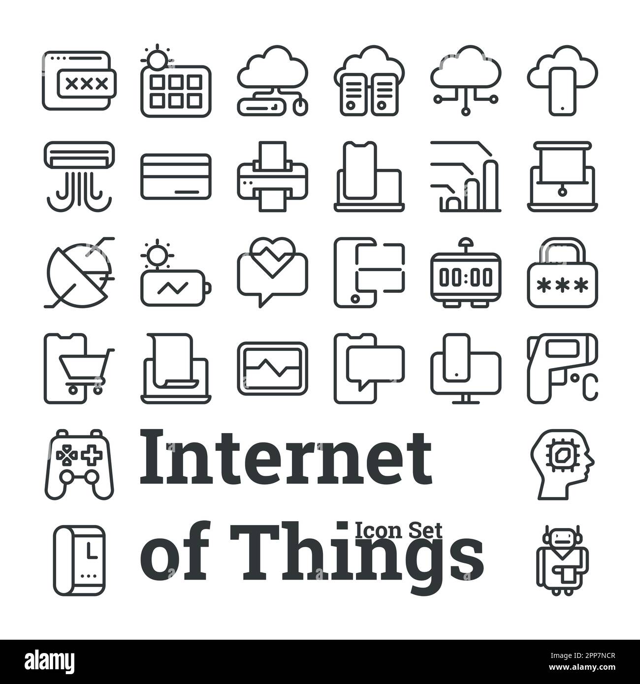 Smart Connectivity: Internet of Things Icons Stock Vector Image & Art ...