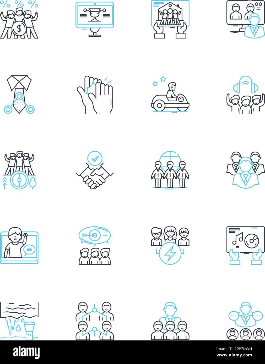 Innovation and creativity linear icons set. Ingenuity, Imagination ...