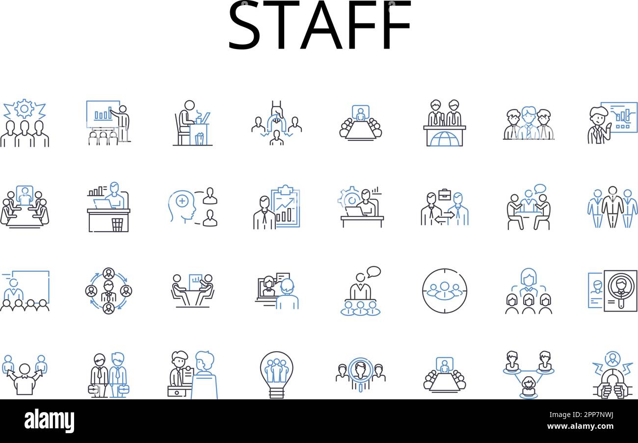 Staff line icons collection. Personnel, Employees, Workers, Team ...