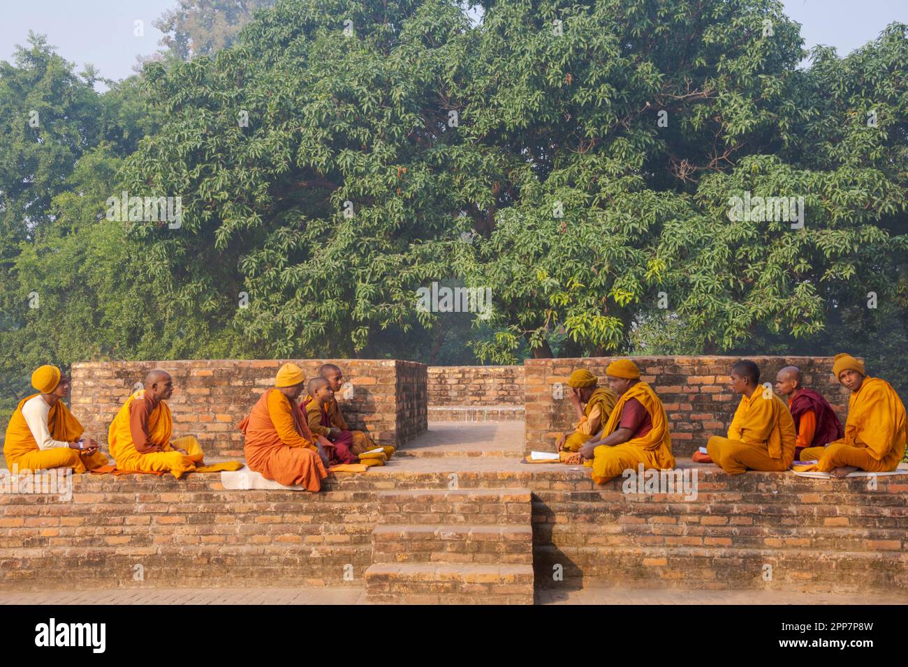 Indian monks at Jetavana monastery, Uttar Pradesh Stock Photo - Alamy