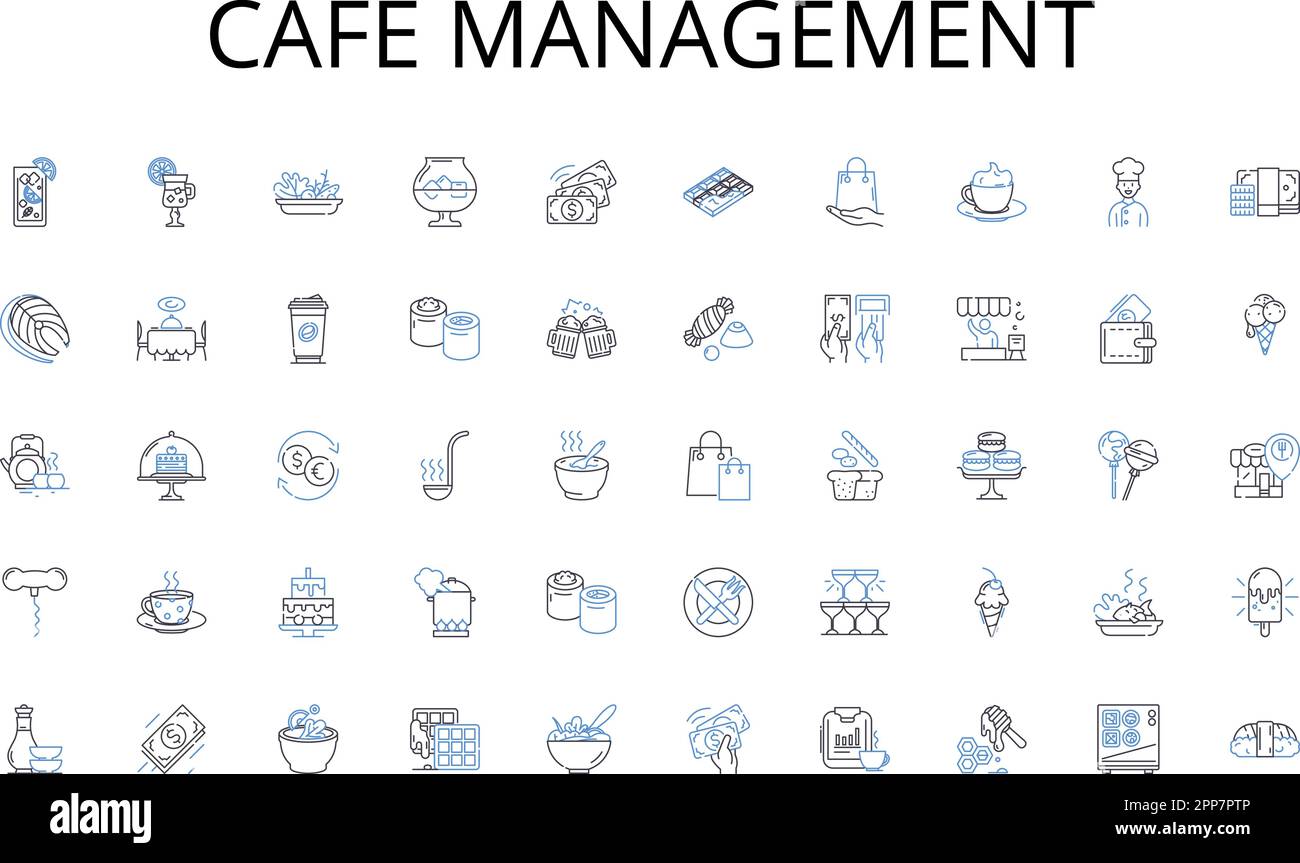 Cafe management line icons collection. Conversation, Discourse ...