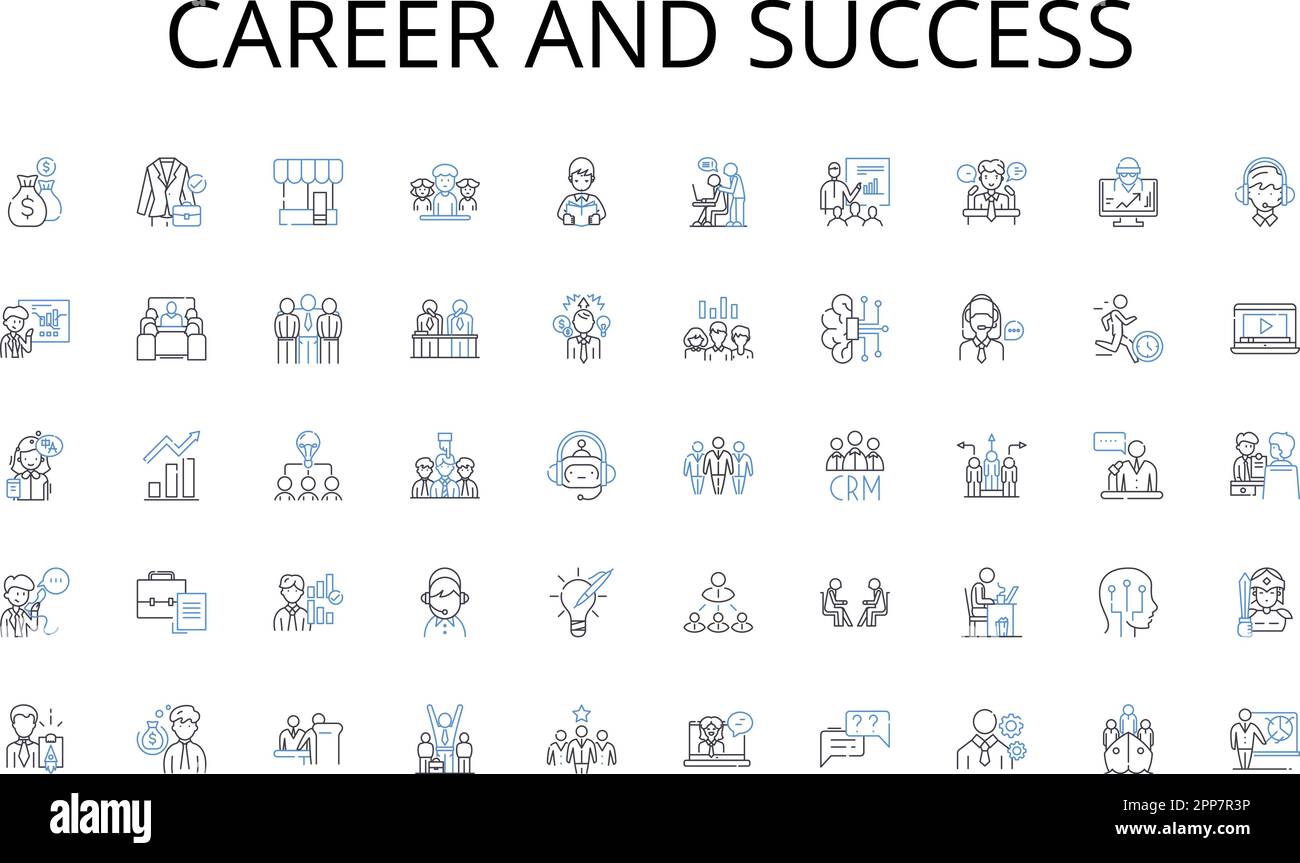 Career and success line icons collection. Adventure, Solitude, Survival ...